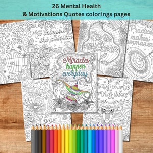Affirmation Coloring Pages ,motivation & Relaxation Quotes- Printable ...