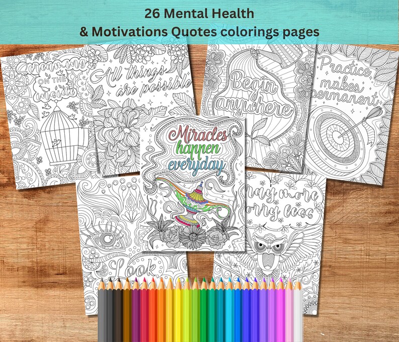 Affirmation Coloring Pages ,motivation & Relaxation Quotes- Printable ...