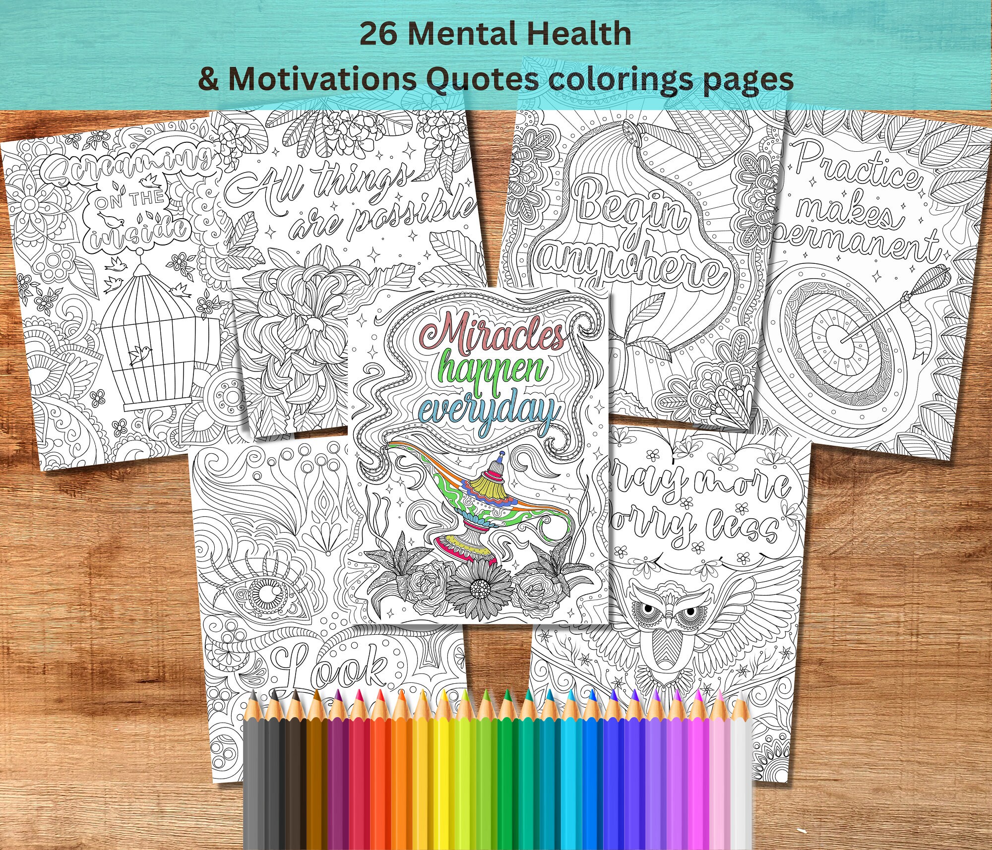 Affirmation Coloring Pages ,motivation & Relaxation Quotes- Printable ...