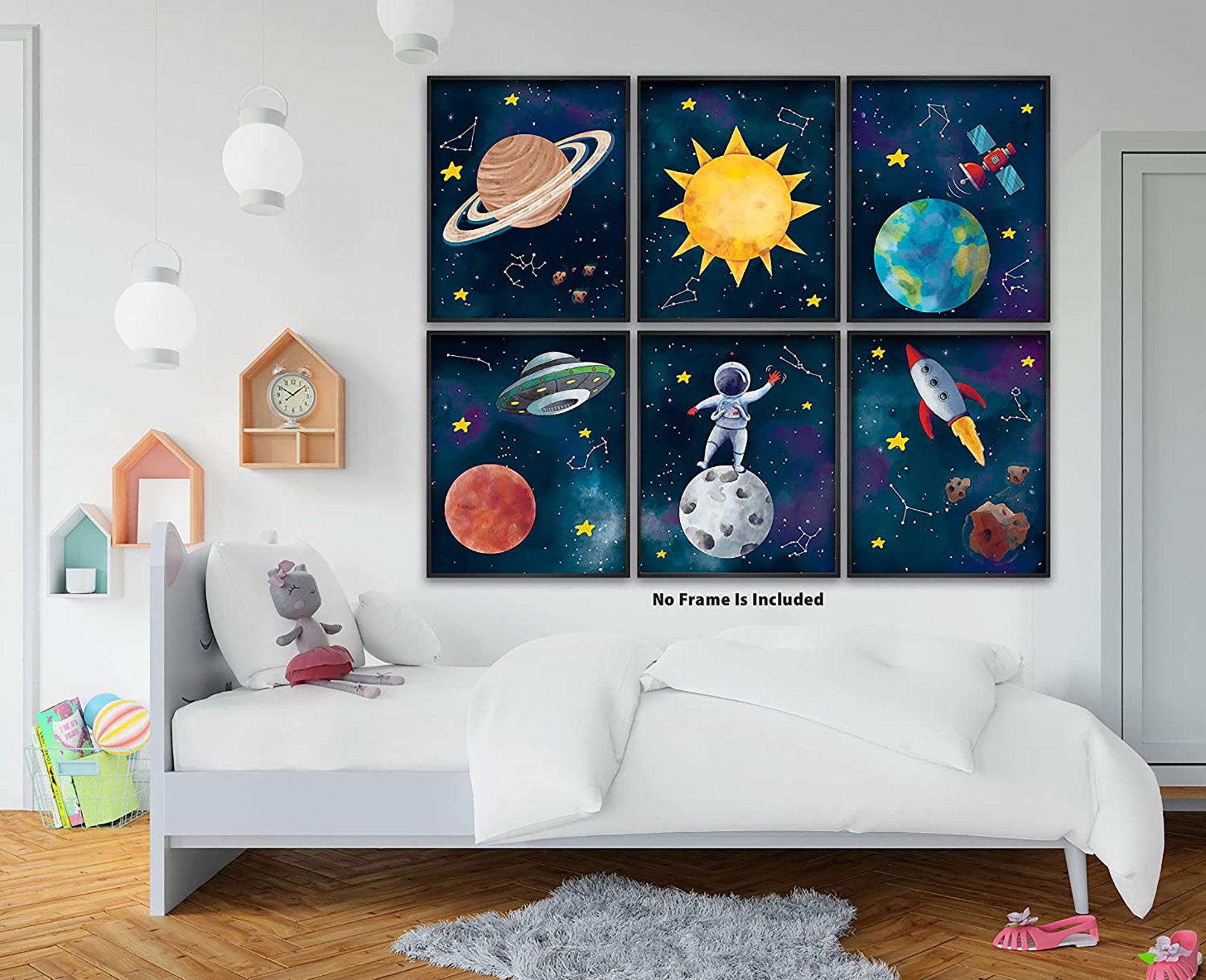 Outer Space Posters for Boys Room Decor - 8x10 Inches UNFRAMED Set of 6 ...