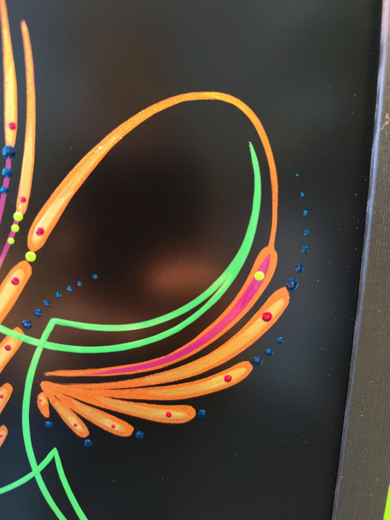 Scroll Pinstriping Pane. Hand-painted Low Rider Style Panel – a Perfect ...
