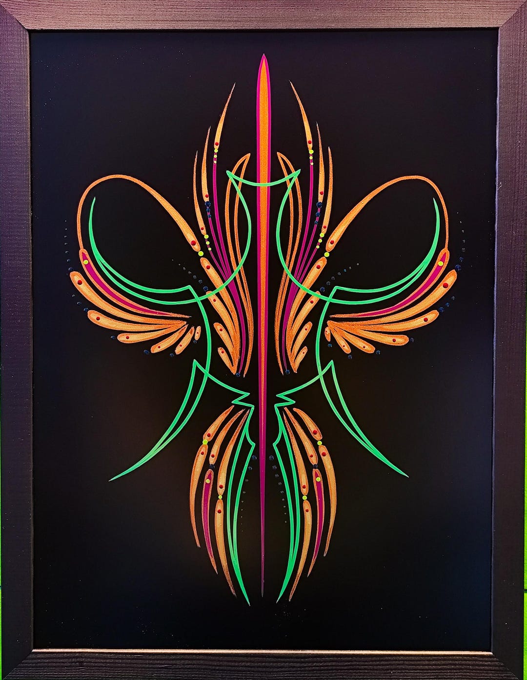Scroll Pinstriping Pane. Hand-painted Low Rider Style Panel – a Perfect ...