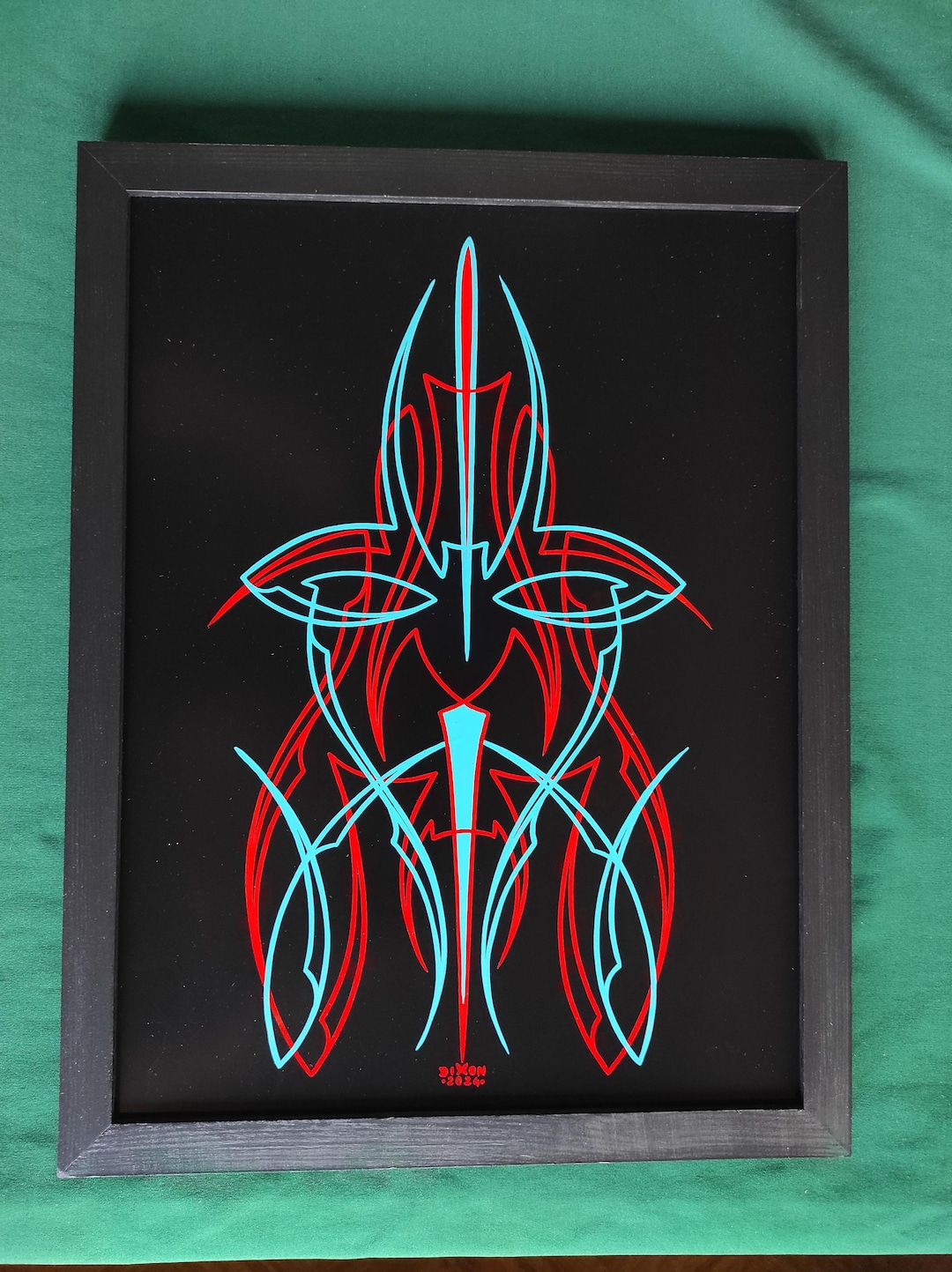 Hand-painted Pinstriping Panel. Ready to Hang on the Wall. A Treat for ...