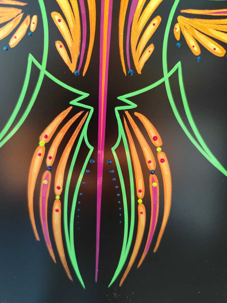 Scroll Pinstriping Pane. Hand-painted Low Rider Style Panel – a Perfect ...