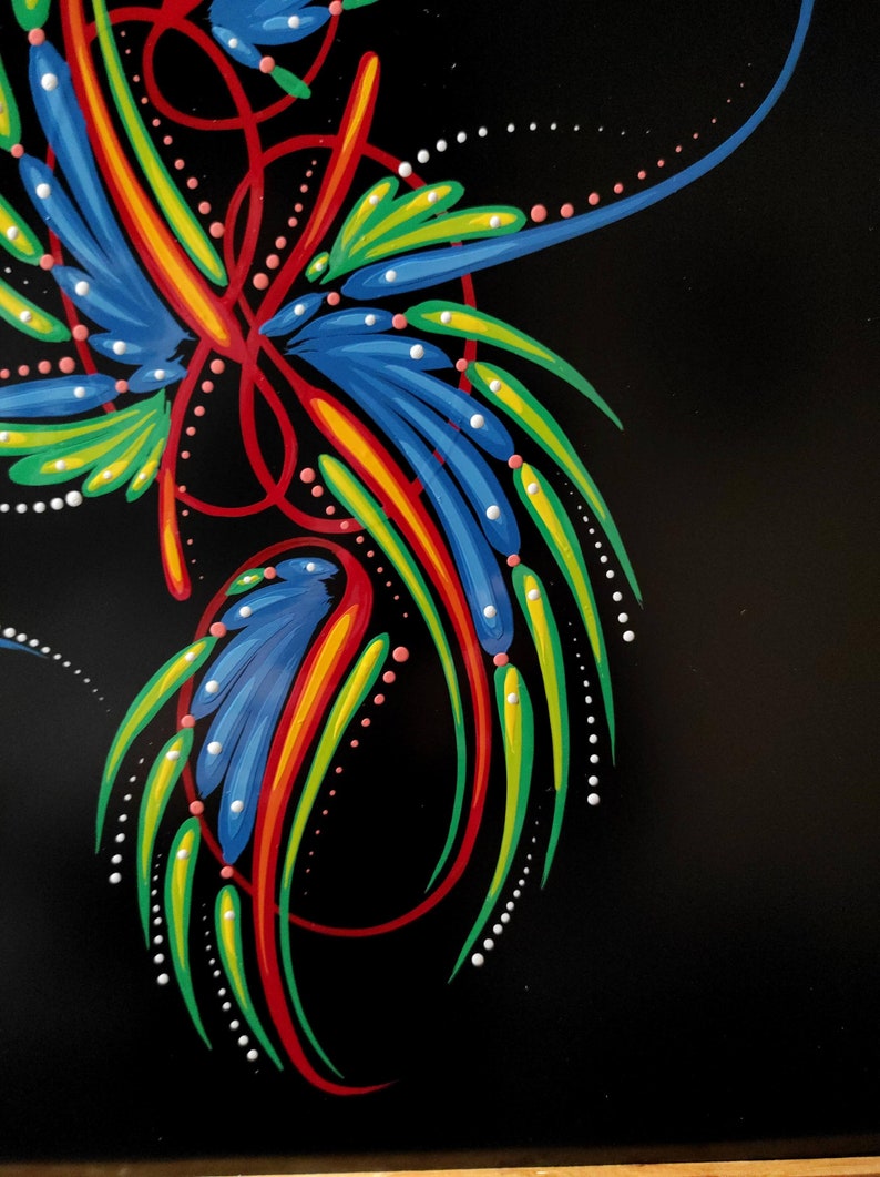 Hand-painted Scroll Pinstriping in a Wooden Frame. A Wonderful - Etsy