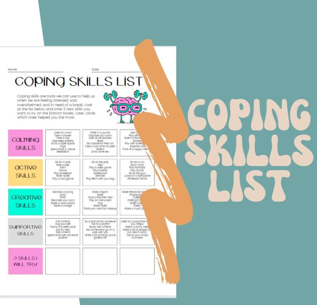 Coping Skills List - Etsy