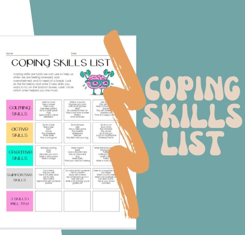 Coping Skills List - Etsy