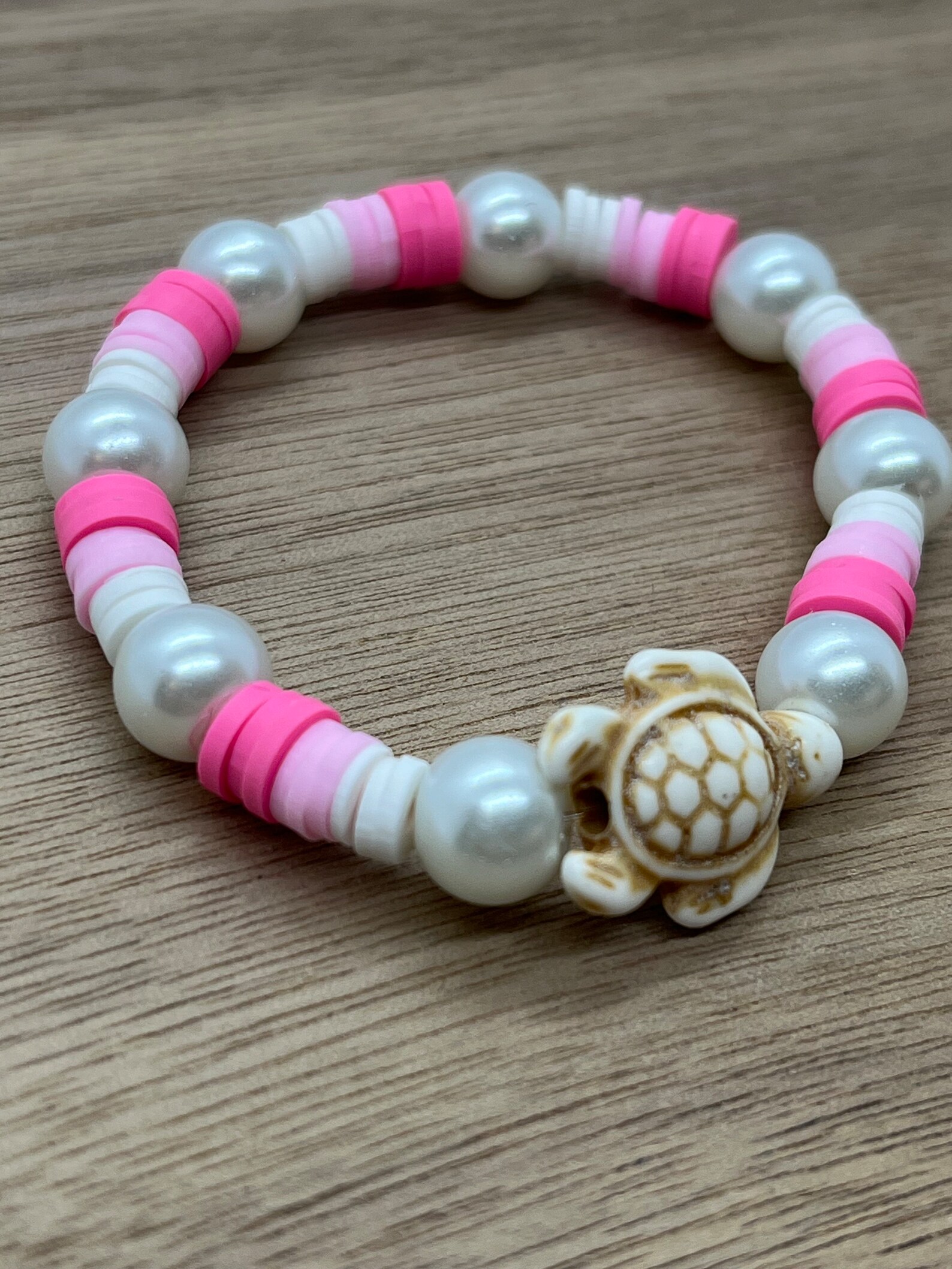 Pearly Turtle Dreams | Clay Bead Braclet - Etsy