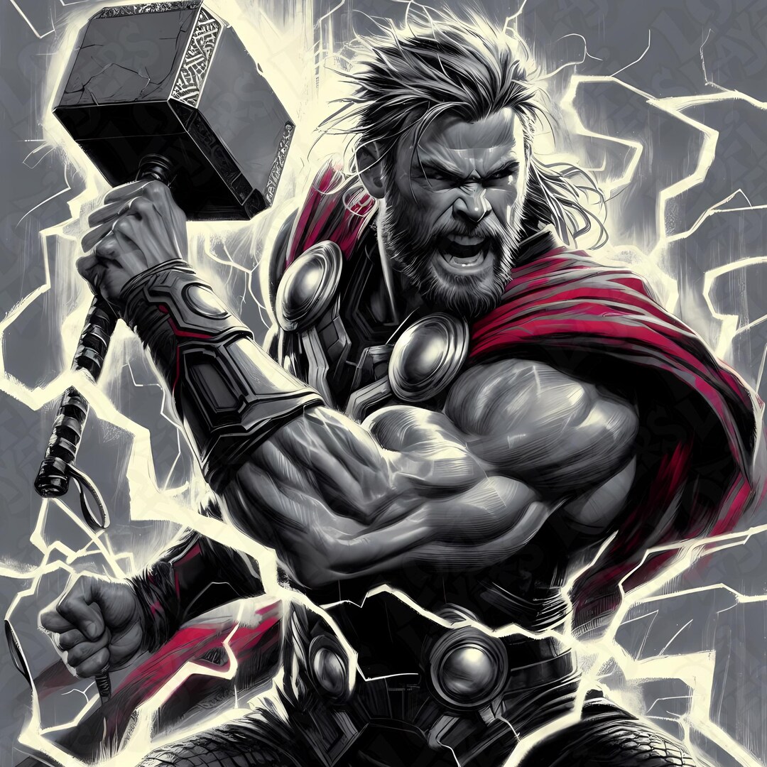 Hueforge 3D Painted Picture, 3D Printed Painting, Fanart Thor and ...