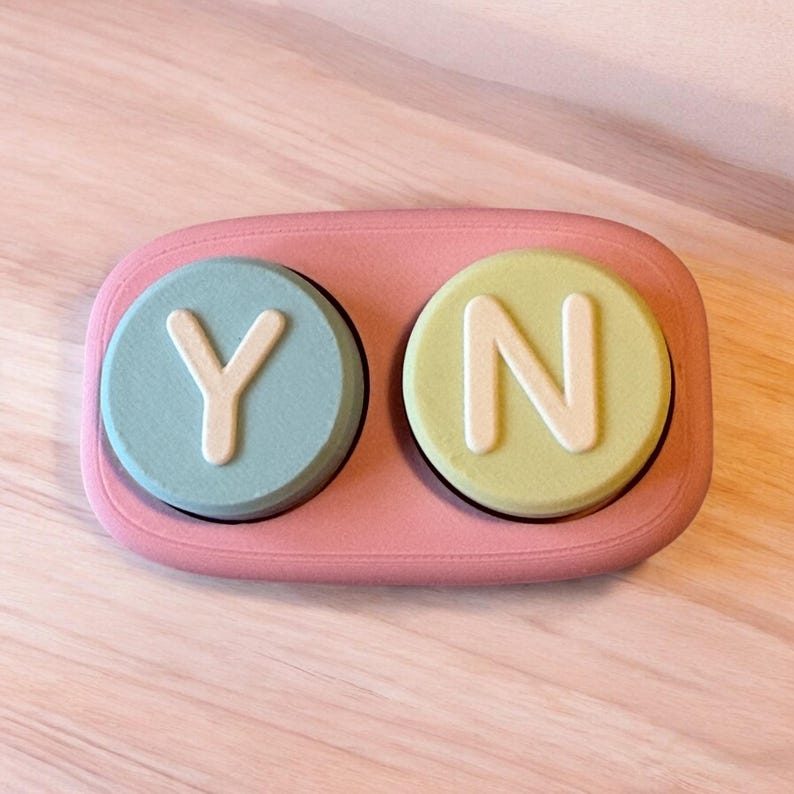 Adorable 3D Printed Yes/no Clicker - Perfect Handheld Size! Pink / Blue ...