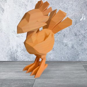 Low Poly Chocobo 4" Figure - 3D Printed & Painted/unpainted Options ...