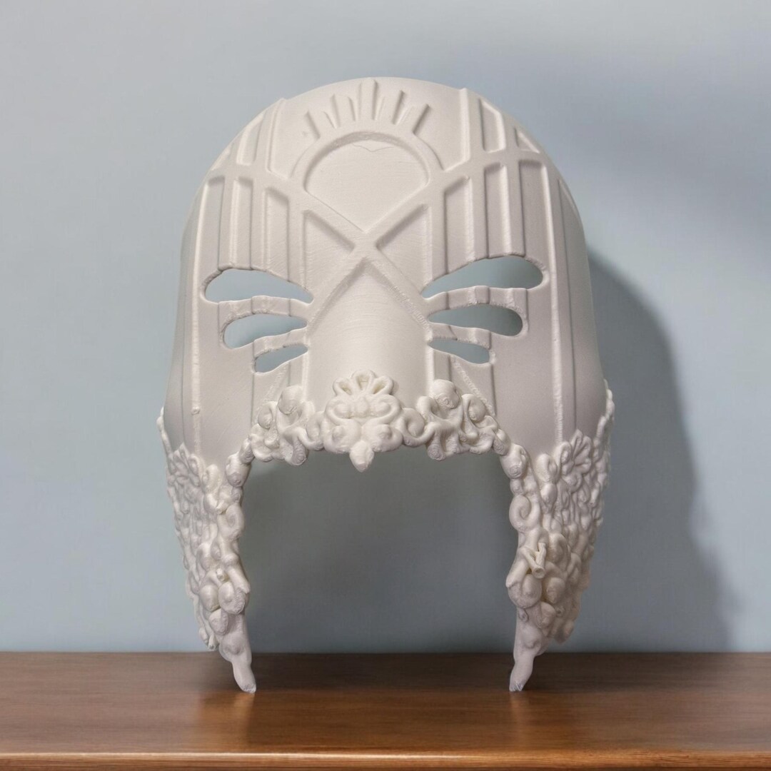 3d Printed Unique Fan Art Mask, Unique Mask. Pain White - Etsy