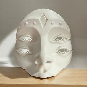 Hellequin Mask 3D Printed Cosplay Horror Mask Wearable Face Mask Oni ...