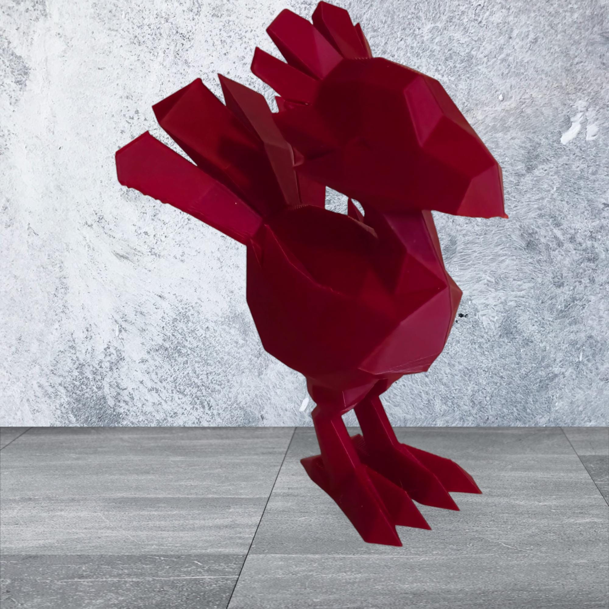 Low Poly Chocobo 4" Figure - 3D Printed & Painted/unpainted Options ...