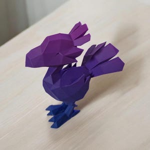 Low Poly Chocobo 4" Figure - 3D Printed & Painted/unpainted Options ...