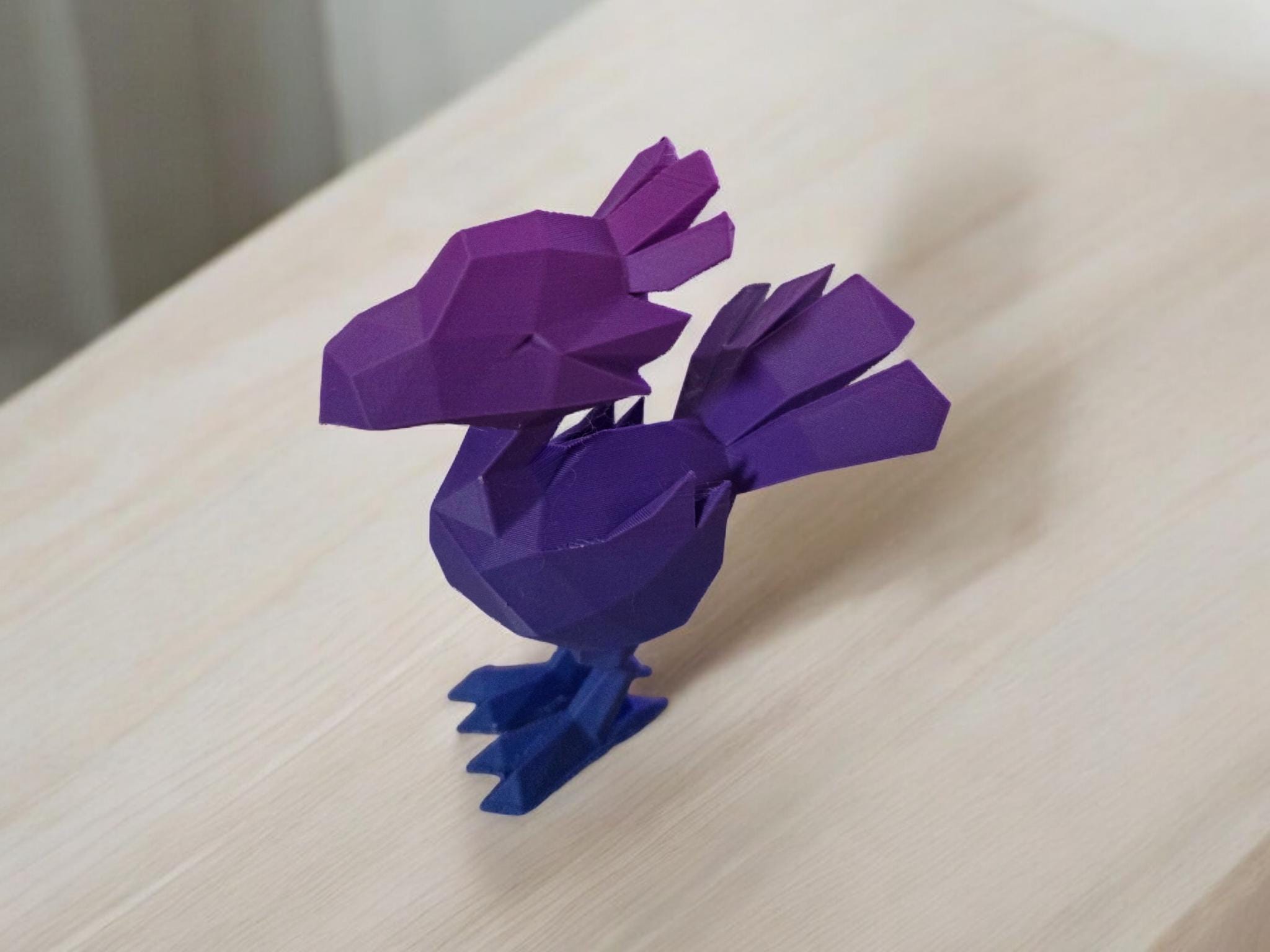 Low Poly Chocobo 4" Figure - 3D Printed & Painted/unpainted Options ...