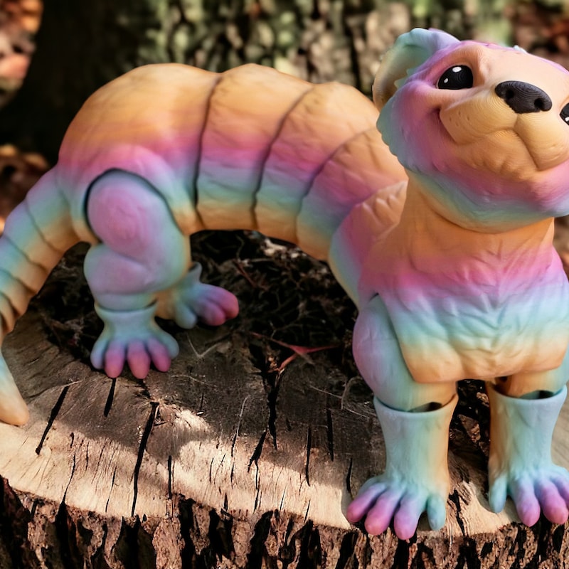 Grey 3d Printed Ferret - Etsy UK