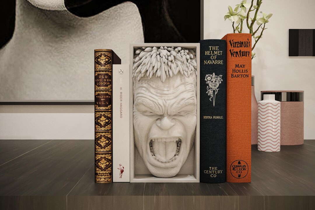 Gamma Mutant Book Nook | Superhero-style Bookshelf Insert 3D Printed - Etsy
