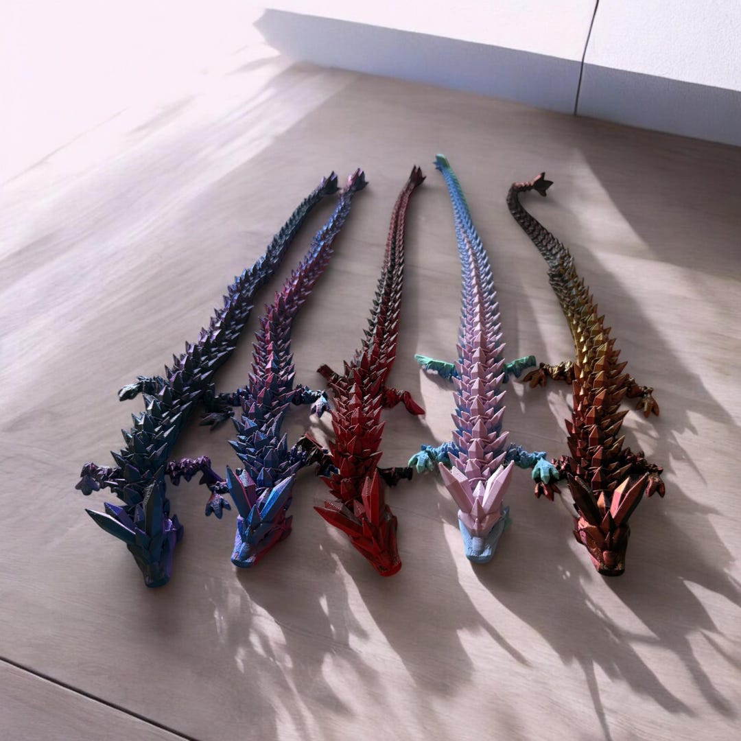 Articulated Crystal Dragon | 3D Printed Fantasy Design Cinderwing ...