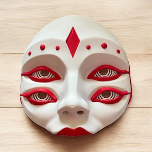 Hellequin Mask 3D Printed Cosplay Horror Mask Wearable Face Mask Oni ...