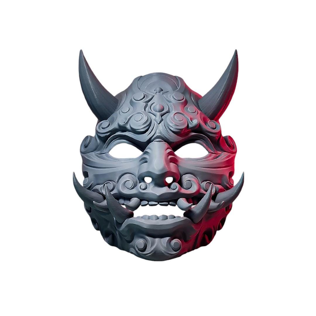 Honnari Mask, Honnari Mask With Sharp Teeth - Unique Japanese Art ...