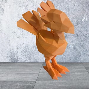 Low Poly Chocobo 4" Figure - 3D Printed & Painted/unpainted Options ...