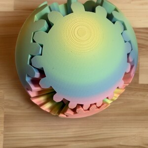 Unique 3D Printed Gear Ball Fidget Toy – Perfect Stress Reliever & Desk ...