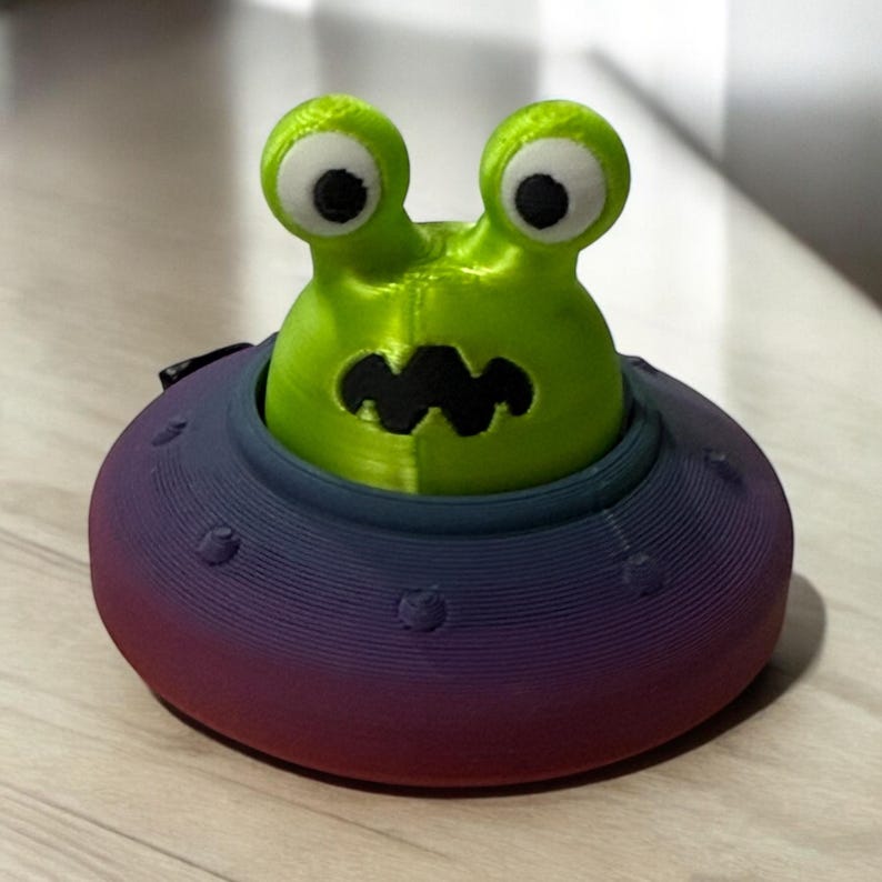 Adorable 3D Printed Alien Ufo Clicker - Perfect Handheld Size! Adhd - Etsy