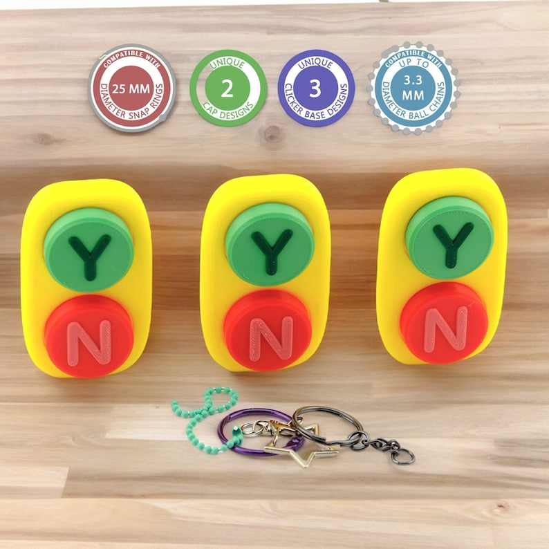 Adorable 3D Printed Yes/no Clicker - Perfect Handheld Size! - Etsy