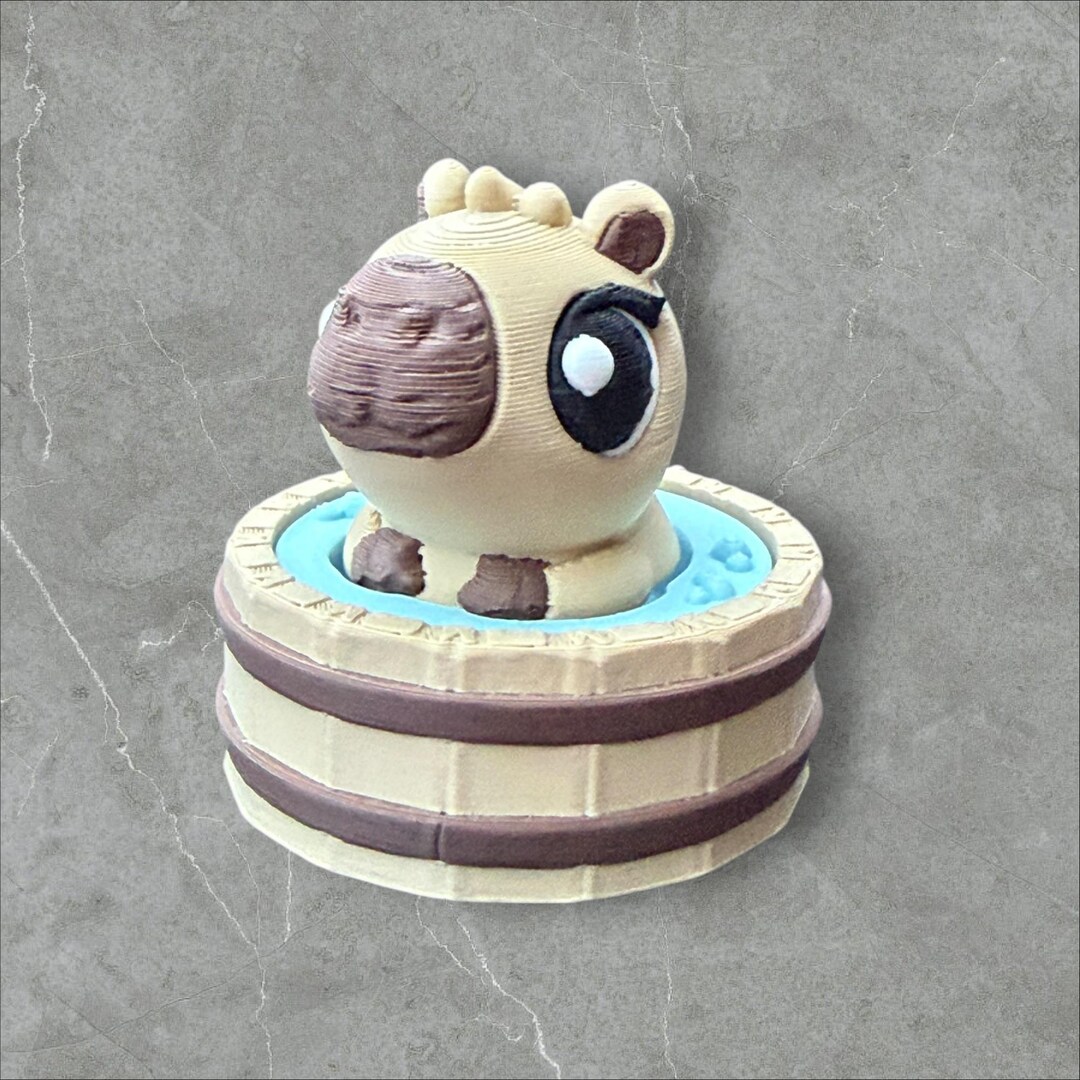 3D Printed Hot Spring Capybara Clicker Fidget | ADHD Sensory Toy ...