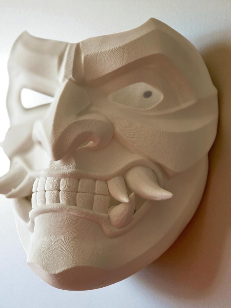 Wearable 3D Printed Menpo Samurai Mask – Japanese Warrior Cosplay, LARP ...