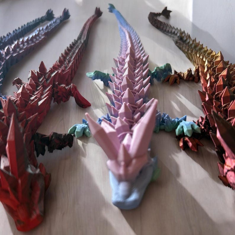Articulated Crystal Dragon | 3D Printed Fantasy Design Cinderwing ...