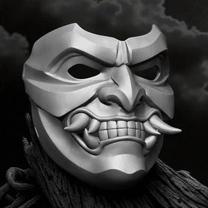 Wearable 3D Printed Menpo Samurai Mask – Japanese Warrior Cosplay, LARP ...