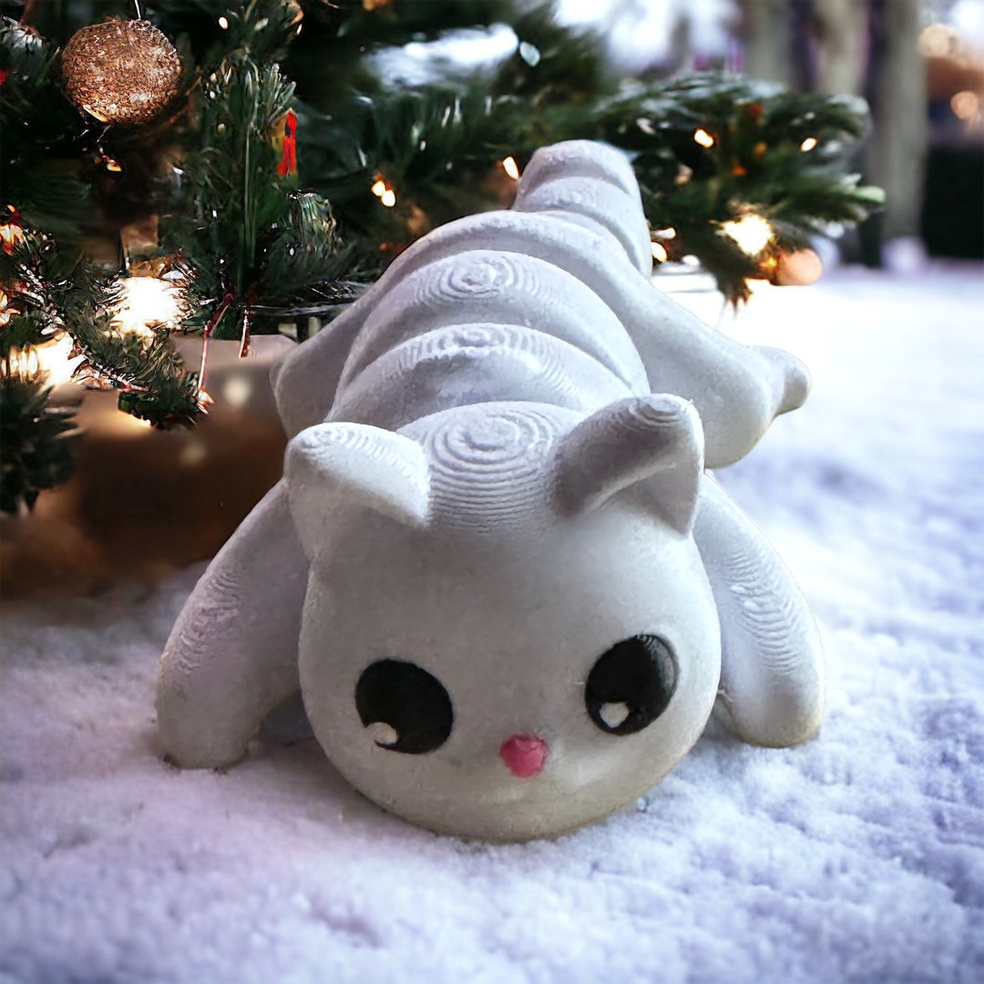 Unleash the White Cat - 3D Printed Keyring Adventure! - Etsy