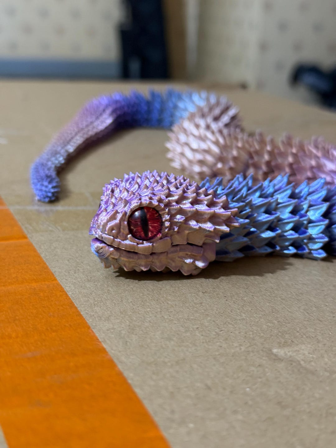 Customizable 3d-printed Bush Viper Snake – 24inch Long! Choose Any ...