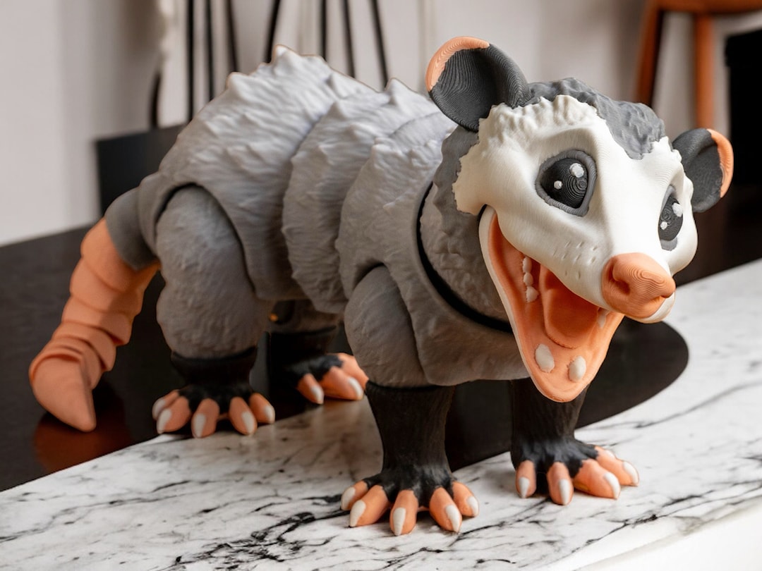 Adorable Articulated Opossum Fidget Toy | 3D Printed Eco-friendly Desk ...