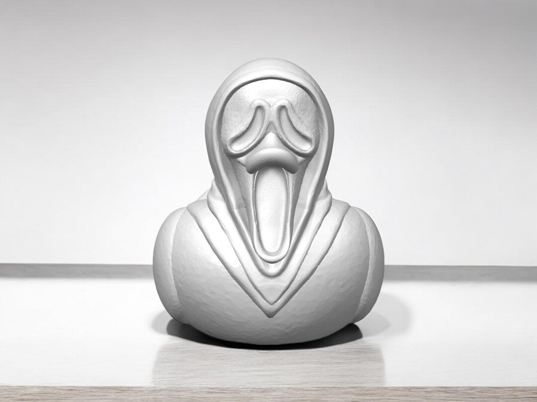 3D Printed Scream Duck 10CM DIY Paintable Figure Paint Kit Optional ...