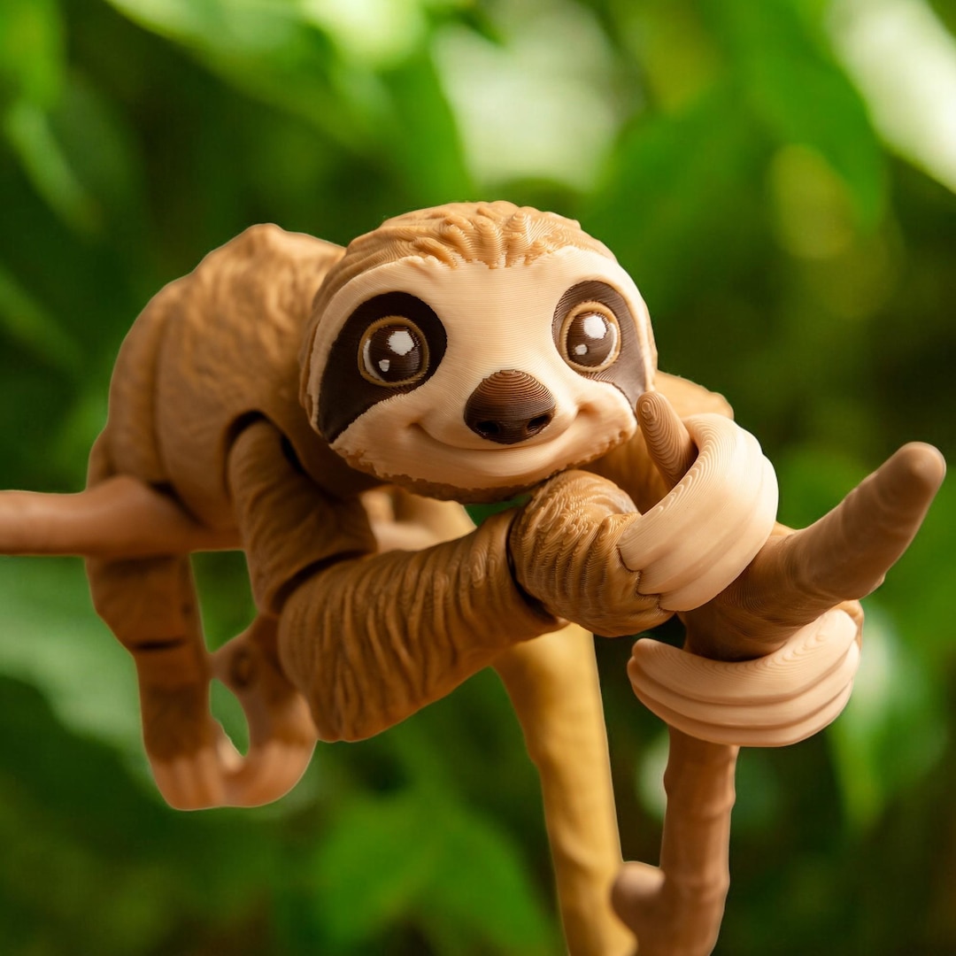 Customizable 3d-printed Sloth – 16cm Long! Choose Any Color! - Etsy