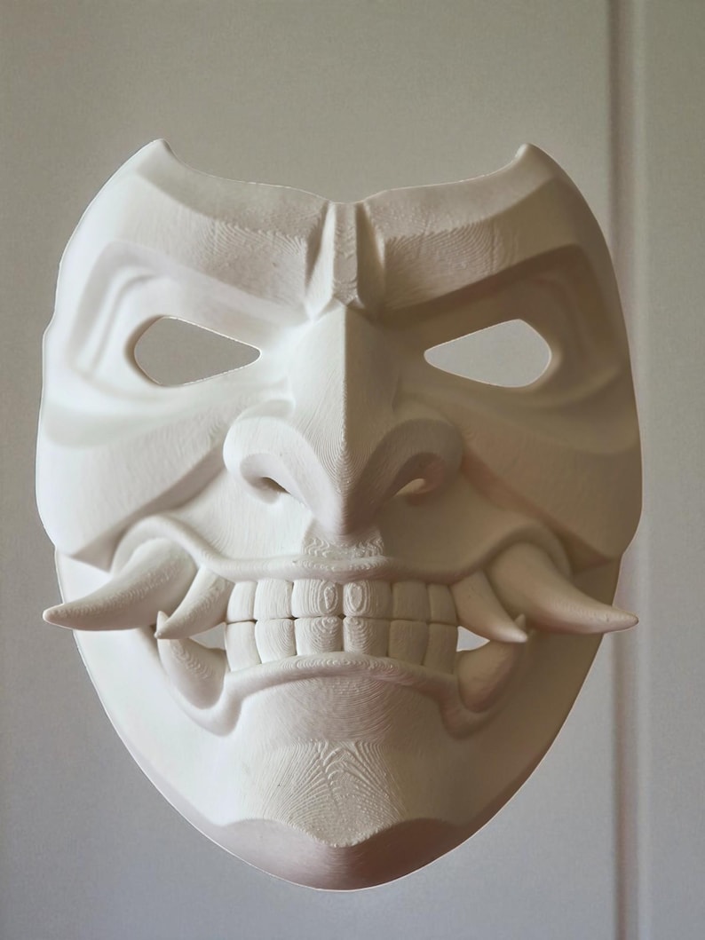 Wearable 3D Printed Menpo Samurai Mask – Japanese Warrior Cosplay, LARP ...