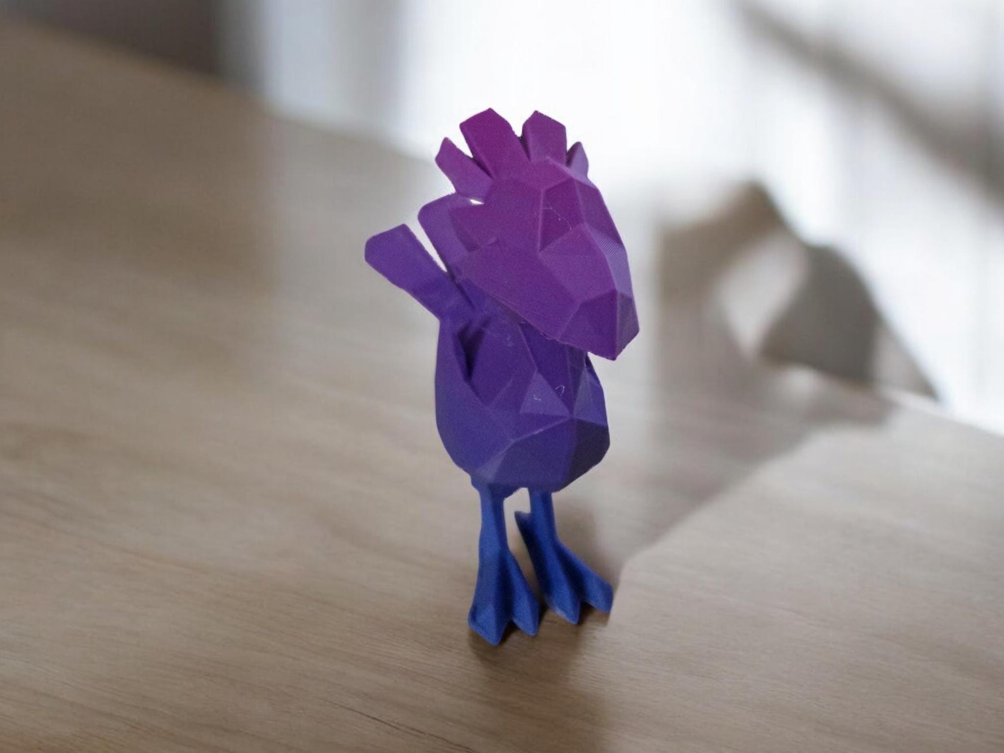 Low Poly Chocobo 4" Figure - 3D Printed & Painted/unpainted Options ...