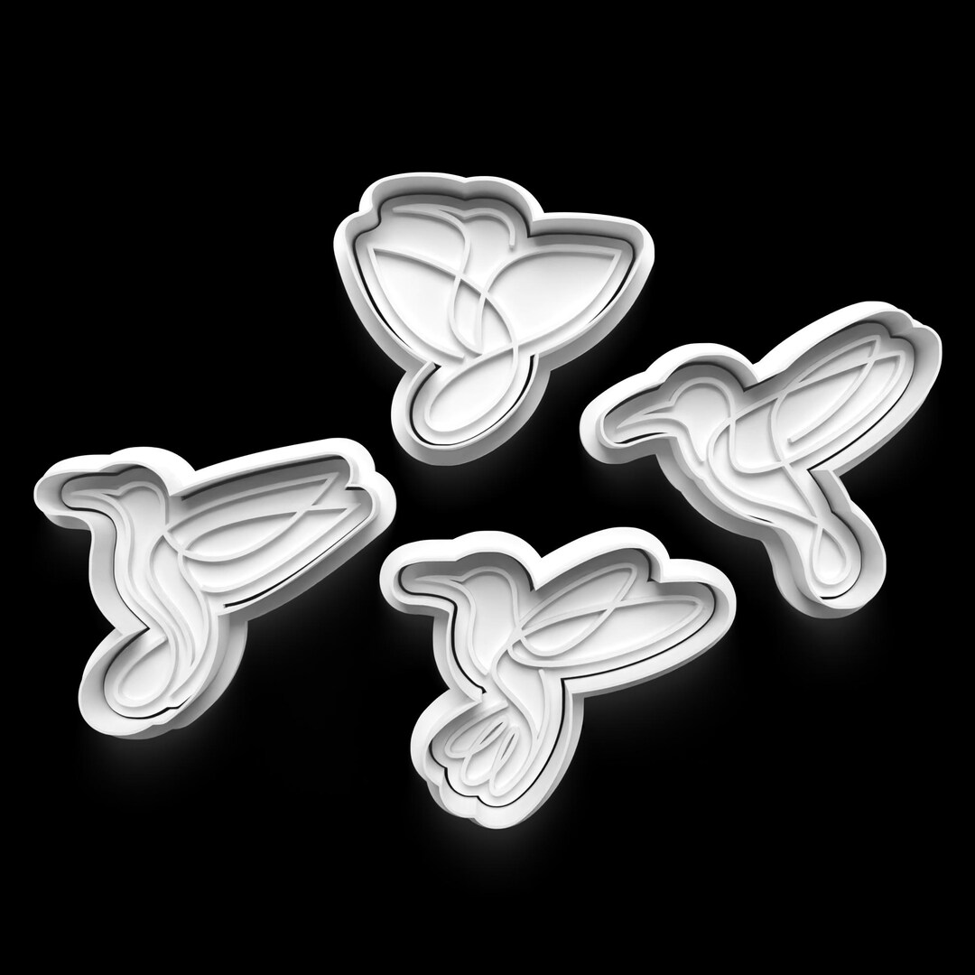 3d-printed Hummingbird Line Art Cookie Cutter Set – Elegance in Every ...