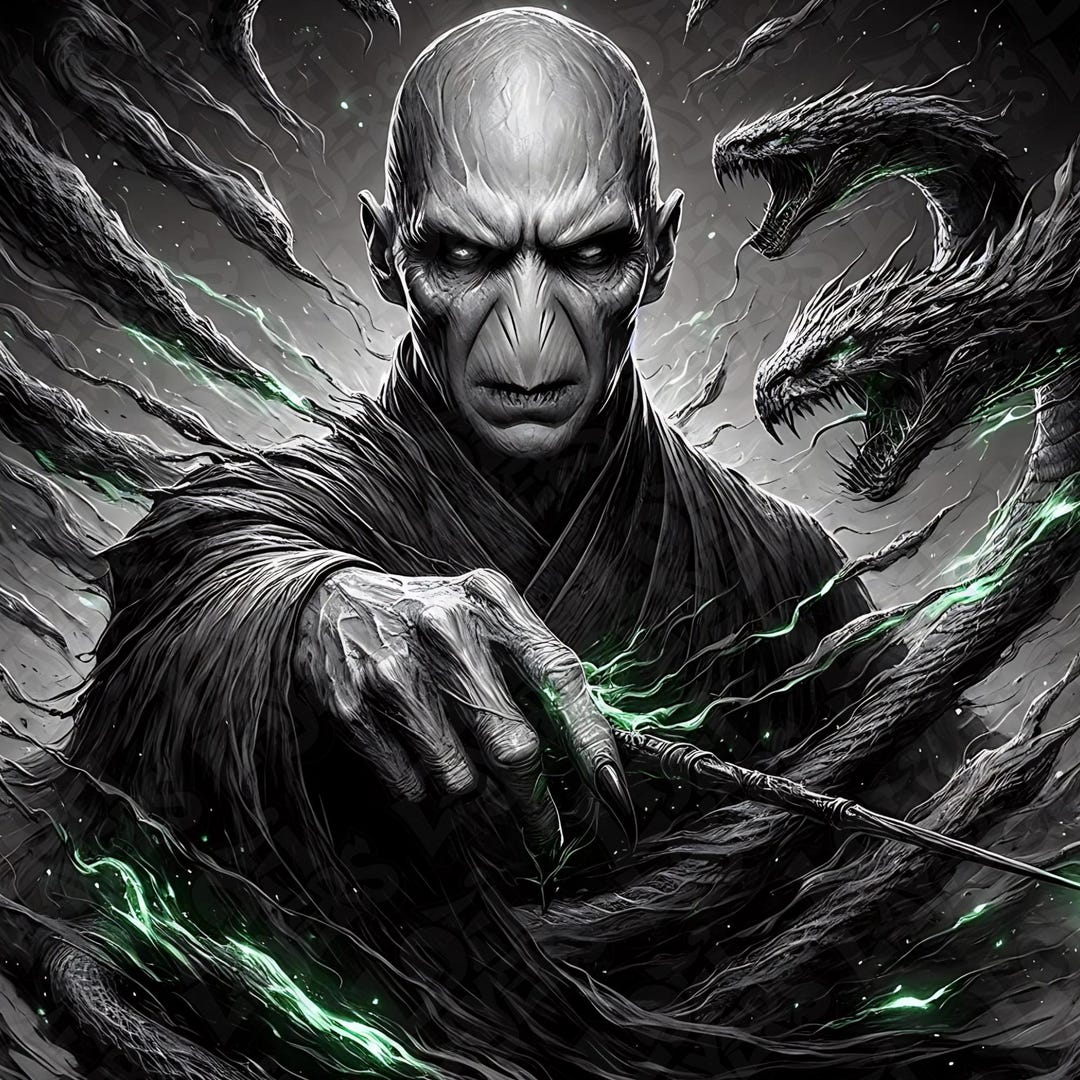 Hueforge 3D Painted Picture, 3D Printed Painting, Fanart Lord Voldemort ...