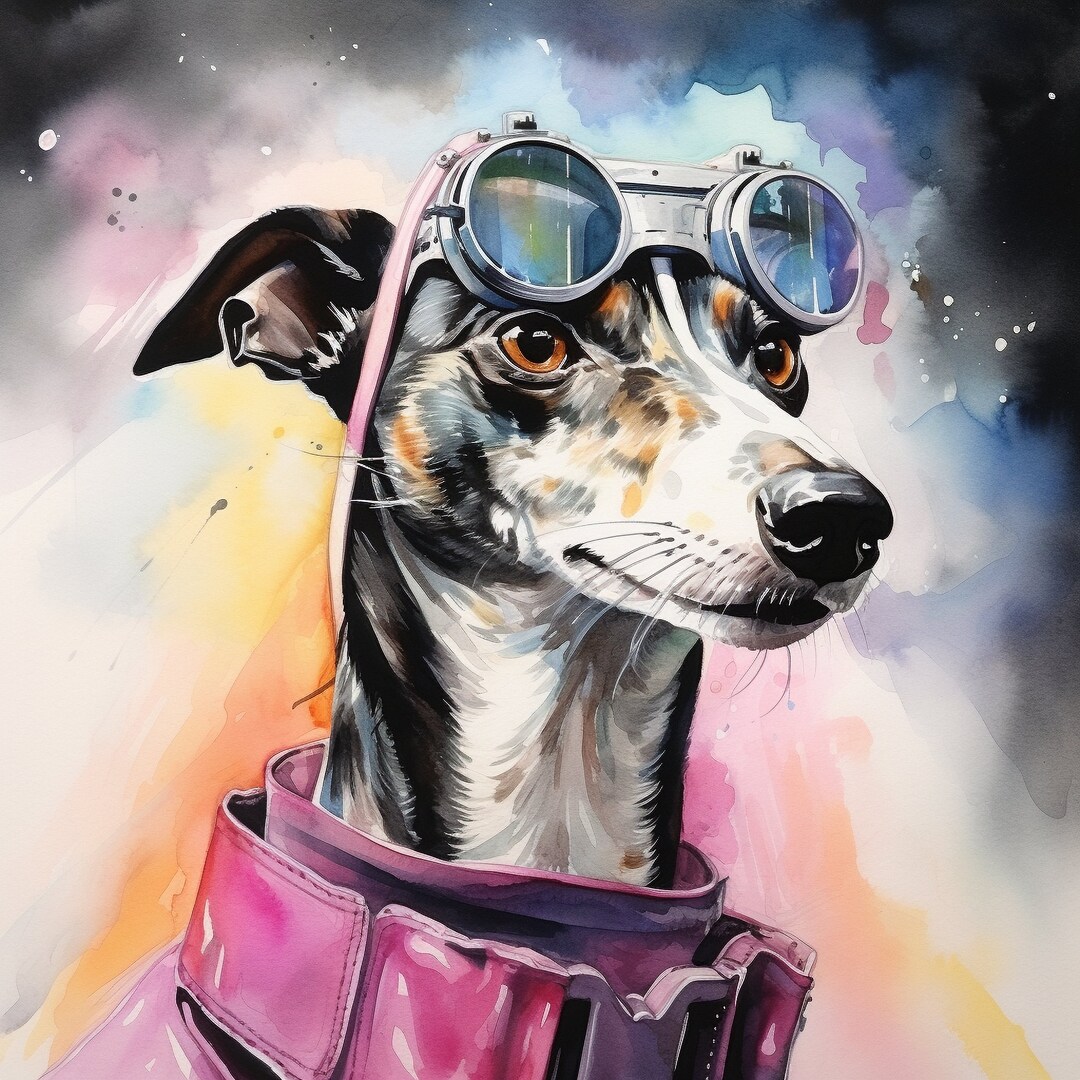 Majestic." Print Watercolour.greyhound Art,greyhound Print,greyhound ...