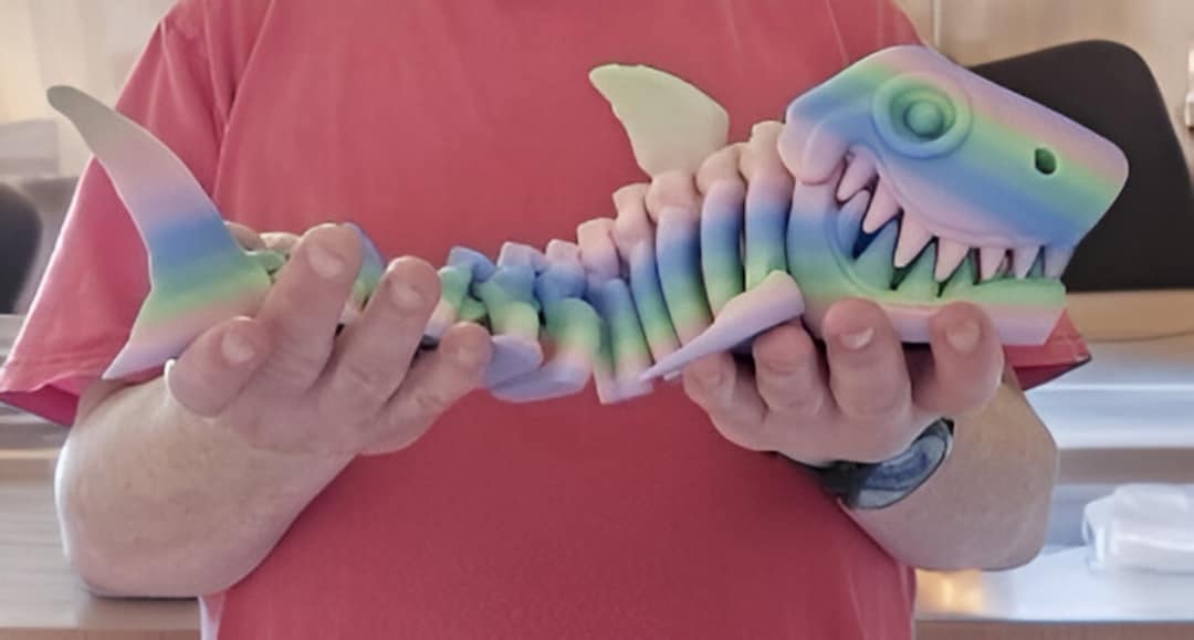 Customizable 3D Printed Megalodon Shark 38cm Long Unique Décor & Gift ...