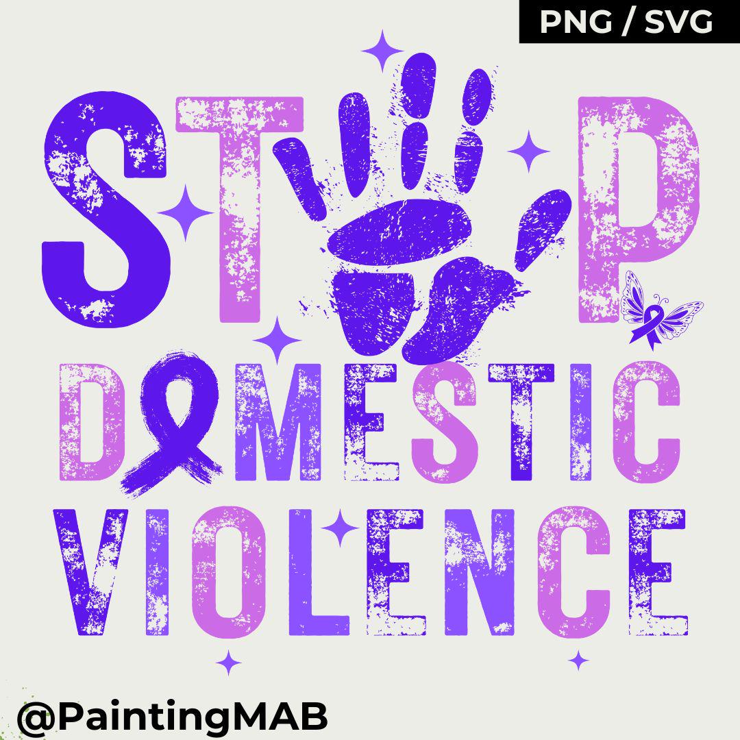 Stop Domestic Violence PNG SVG, Stop Violence End the Silence PNG ...