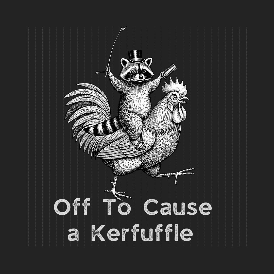 Off to Cause A Kerfuffle Svg Png - Weirdcore Meme Png - Funny Raccoon ...