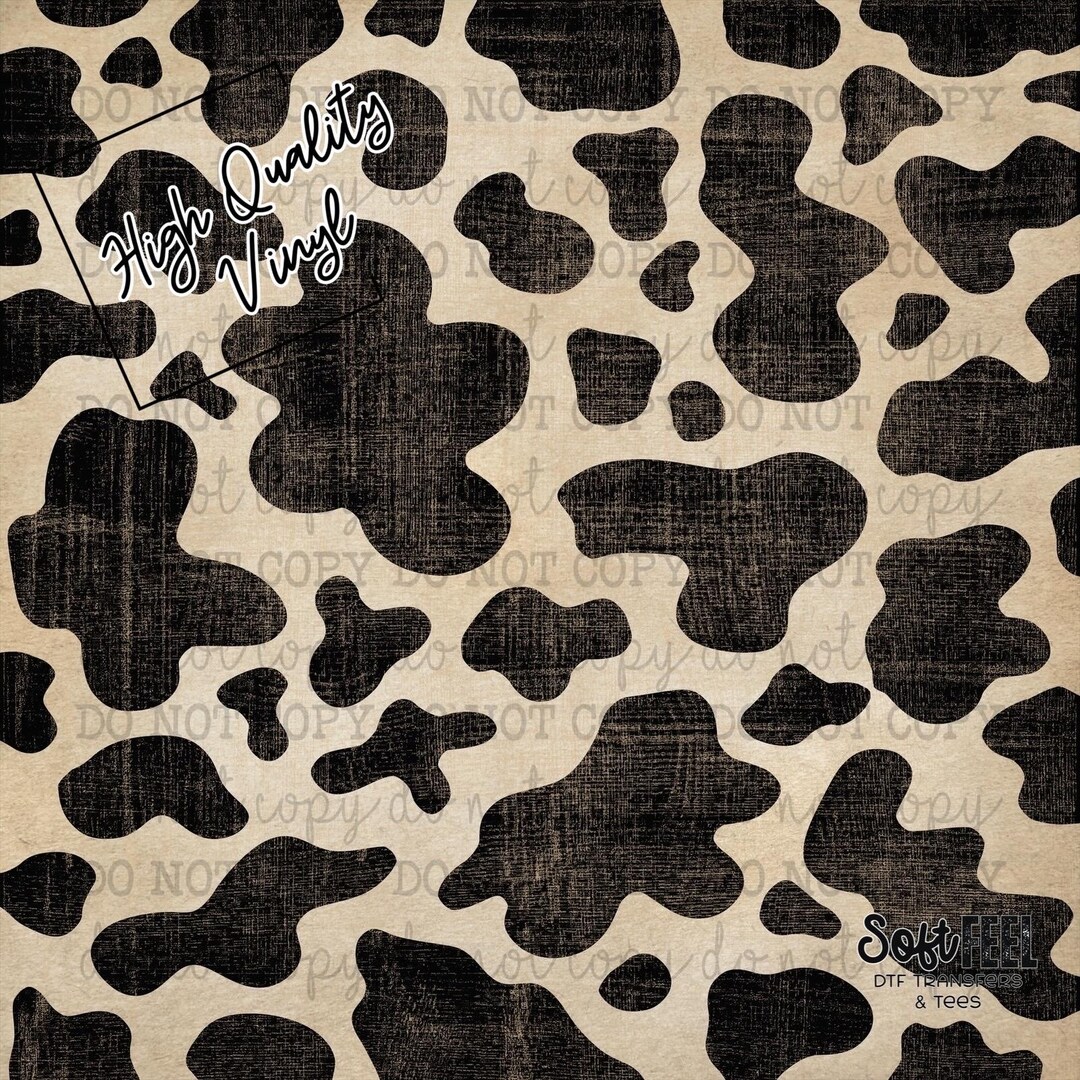 Textured Cow Print - 12x12" Patterned Vinyl for Tumblers and Crafts ...