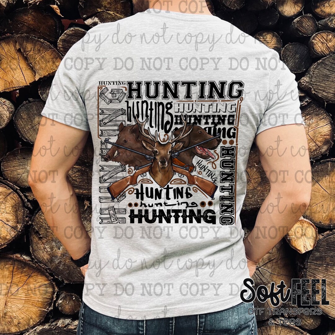 Hunting Words Country Western - DTF Transfer - Direct to Film Ready to ...