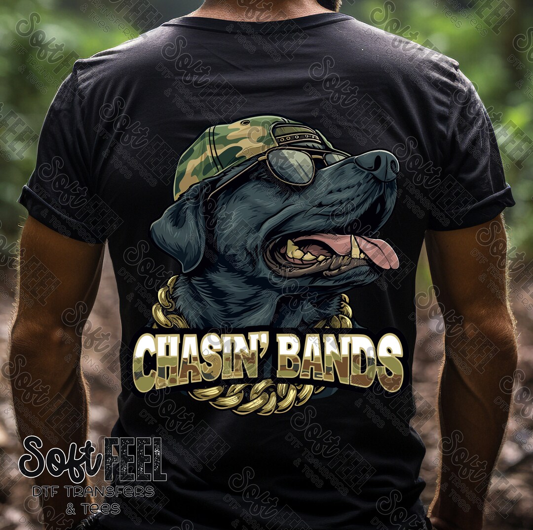 Chasin Bands Duck Dog Lab Hunting Country Western - DTF Transfer ...