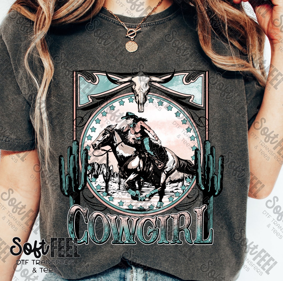 Cowgirl Country Western - DTF Transfer - Direct to Film Ready to Press ...